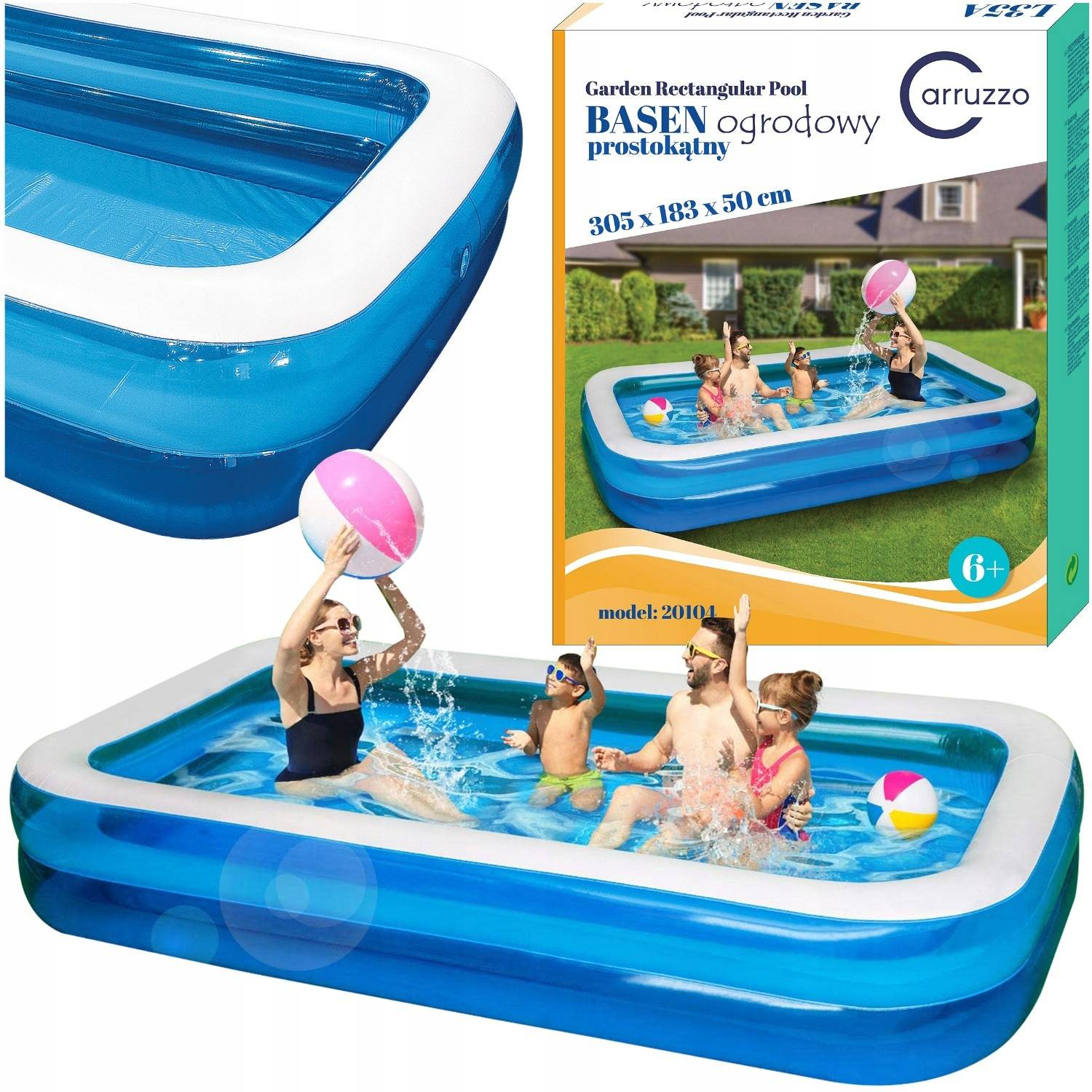 BASEN OGRODOWY DMUCHANY XXL 305cm | DOM I OGRÓD \ OGRÓD | PRO-TECH ...