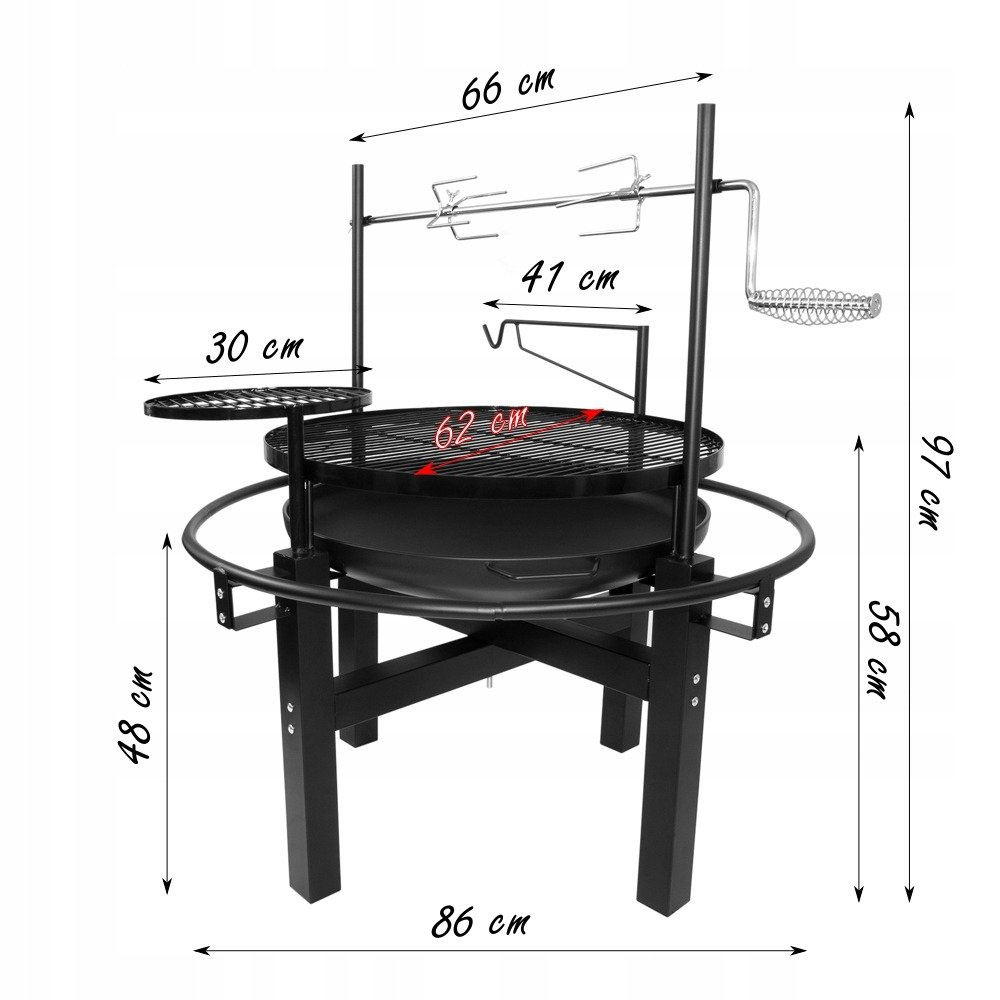 GRILL OGRODOWY 5W1 PALENISKO + RUSZT | DOM I OGRÓD \ OGRÓD \ GRILLE ...