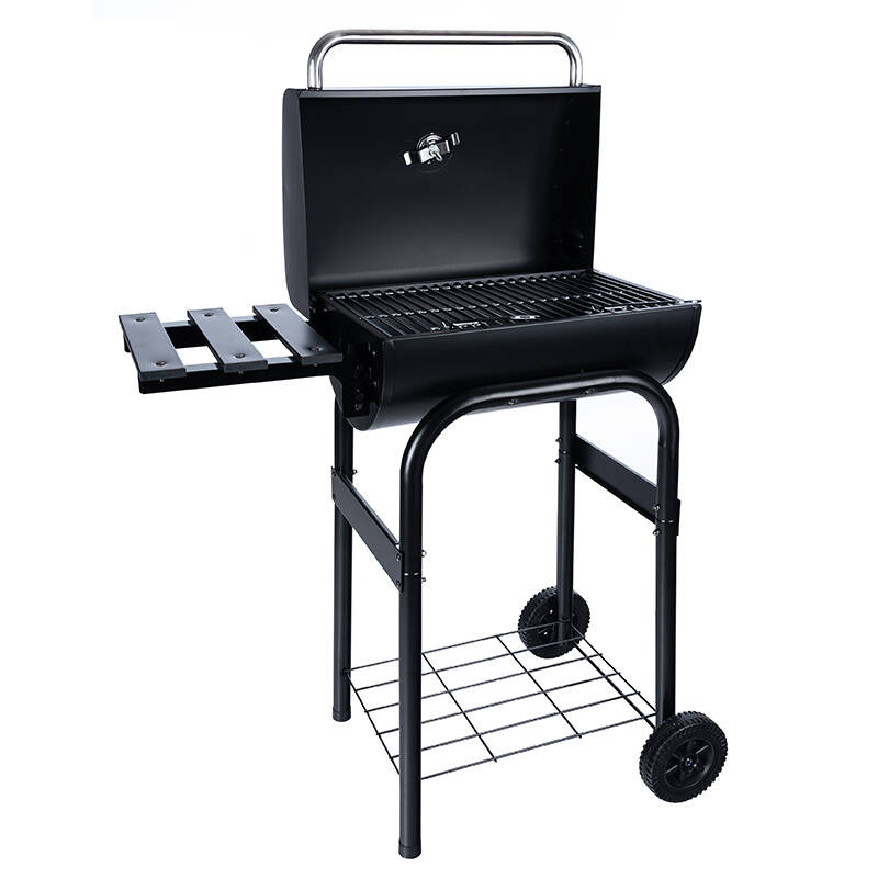 Grill ogrodowy węglowy na brykiet zamykany BBQ przenośny z pokrywą ...