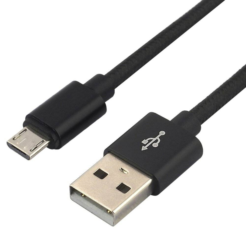 Kabel przewód pleciony USB - micro USB 2M czarny | AKCESORIA ...