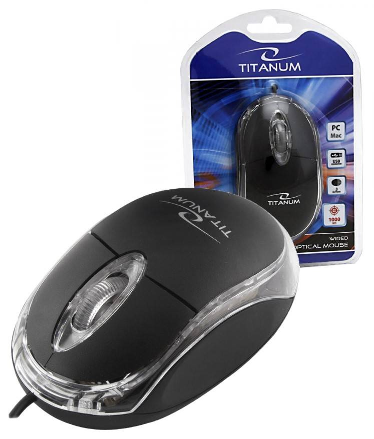TITANUM MYSZ PRZEWOD. 3D OPTYCZNA USB RAPTOR CZARNA | KOMPUTERY ...